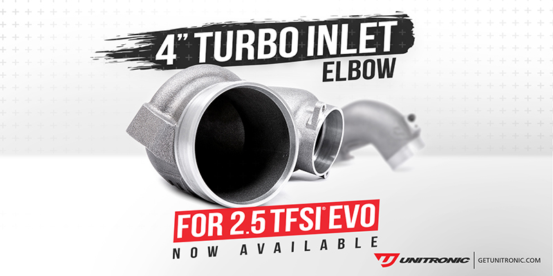 **NOW AVAILABLE - Unitronic 4'' Turbo Inlet Elbow for 2.5 TFSI EVO**